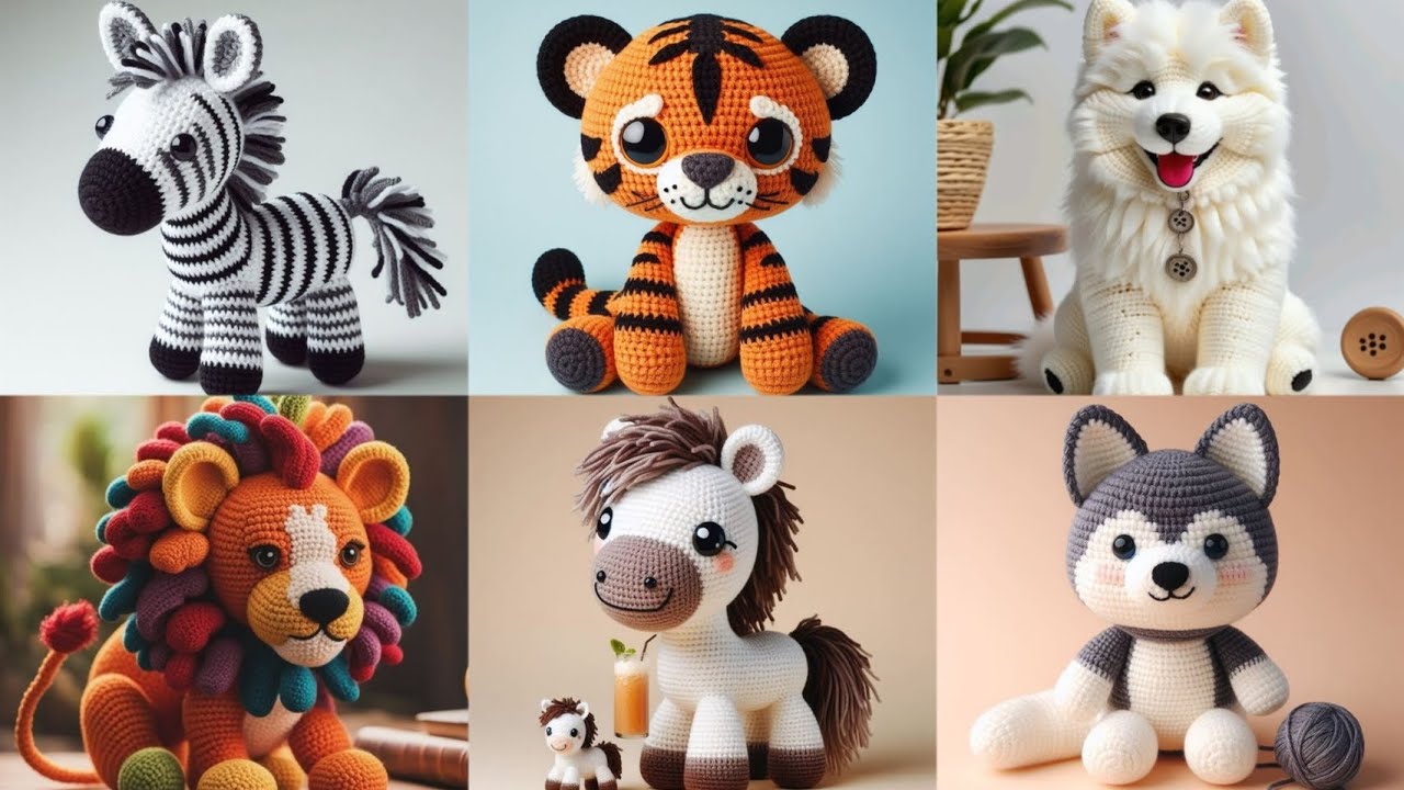 beautiful crochet animals pettran designs idea/ woolen animals designs ...