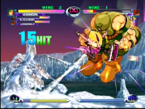 Marvel vs Capcom 2 MORRIGAN infinite combo - YouTube