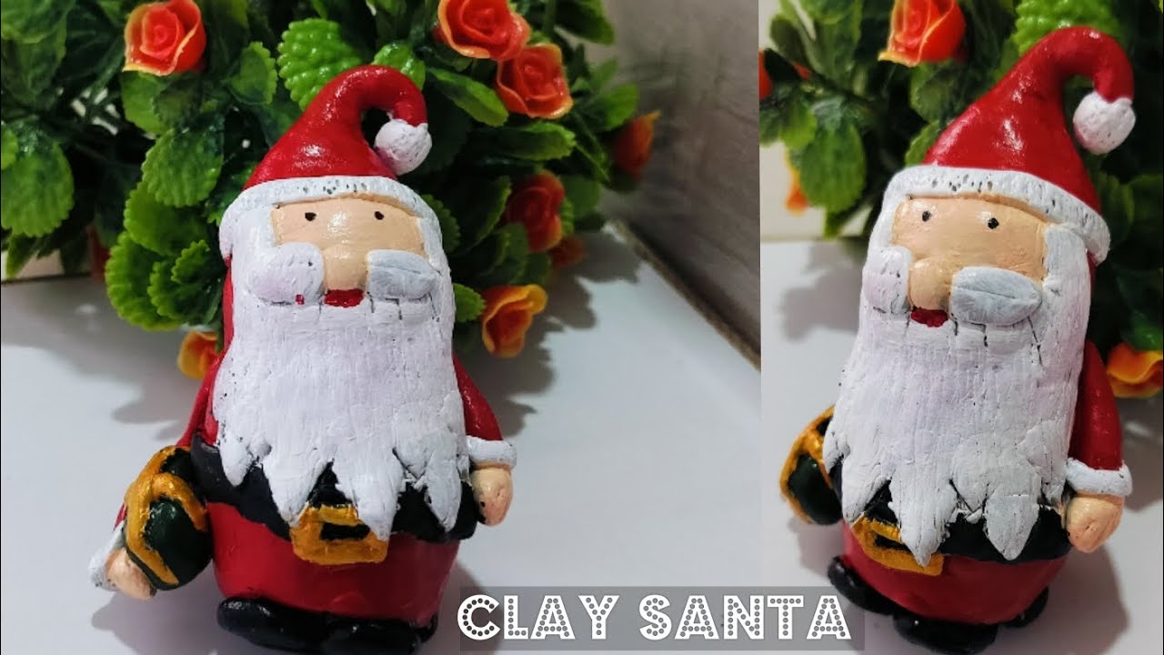 Clay santa making/ Step by step tutorial..... - YouTube