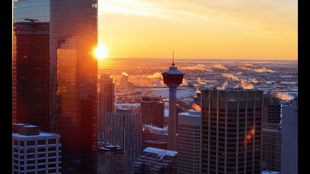 Calgary Sunset & Sunrise (4K60fps) Drone/Aerial - YouTube