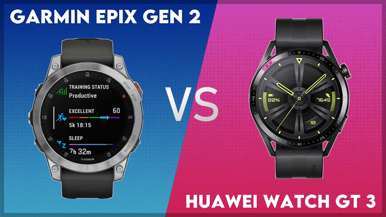 Garmin Epix Gen 2 vs Huawei Watch GT 3 Comparison - YouTube