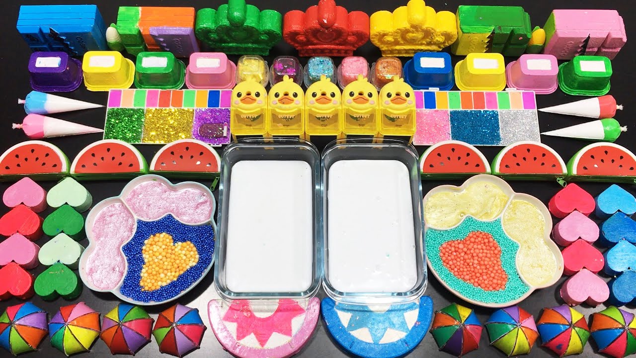 FOAM Slime🌻🌻🌻 Mixing random into GLOSSY slime🌻🌻🌻Satisfying LaLa Slime ...