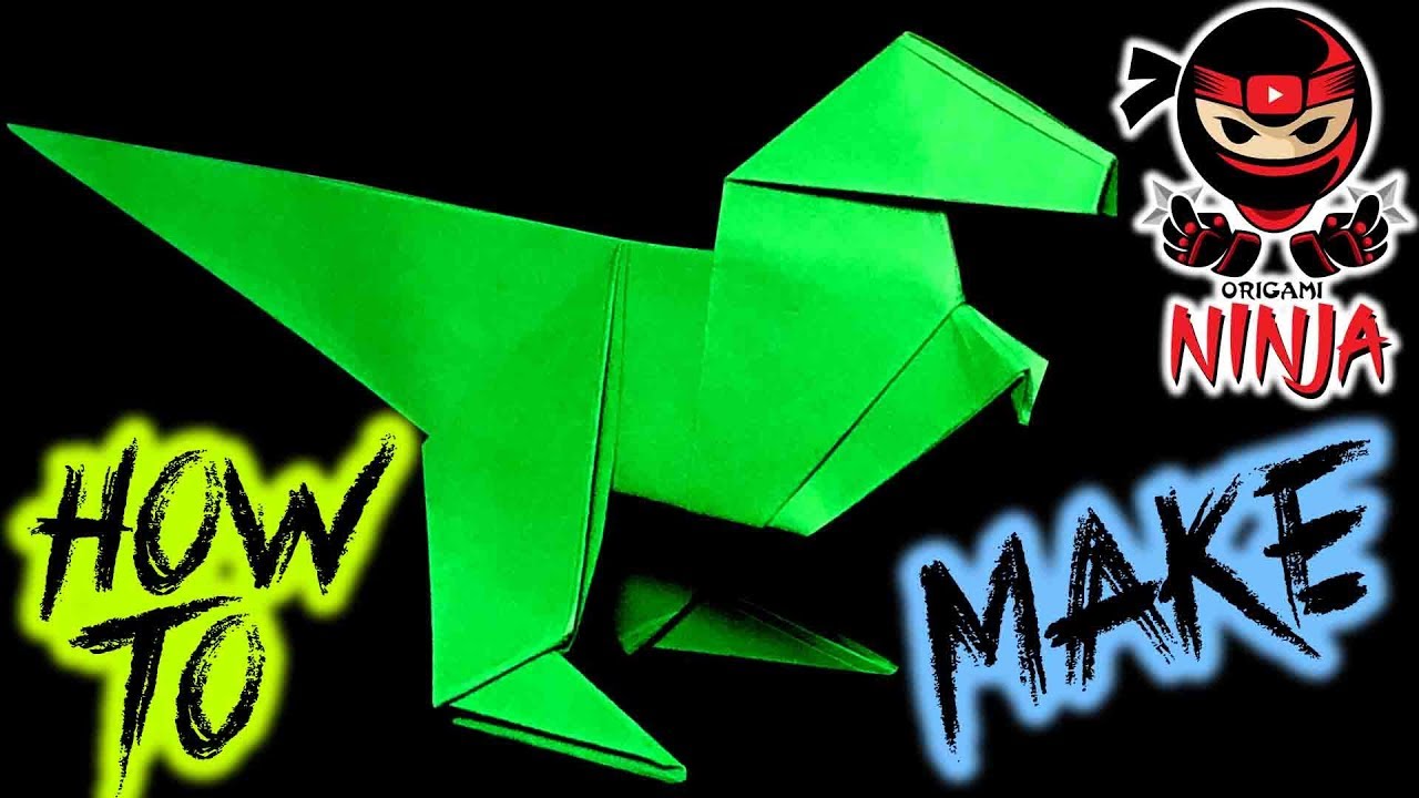 How to make: Origami Paper Raptor (w/ Verbal Instructions + Music ...