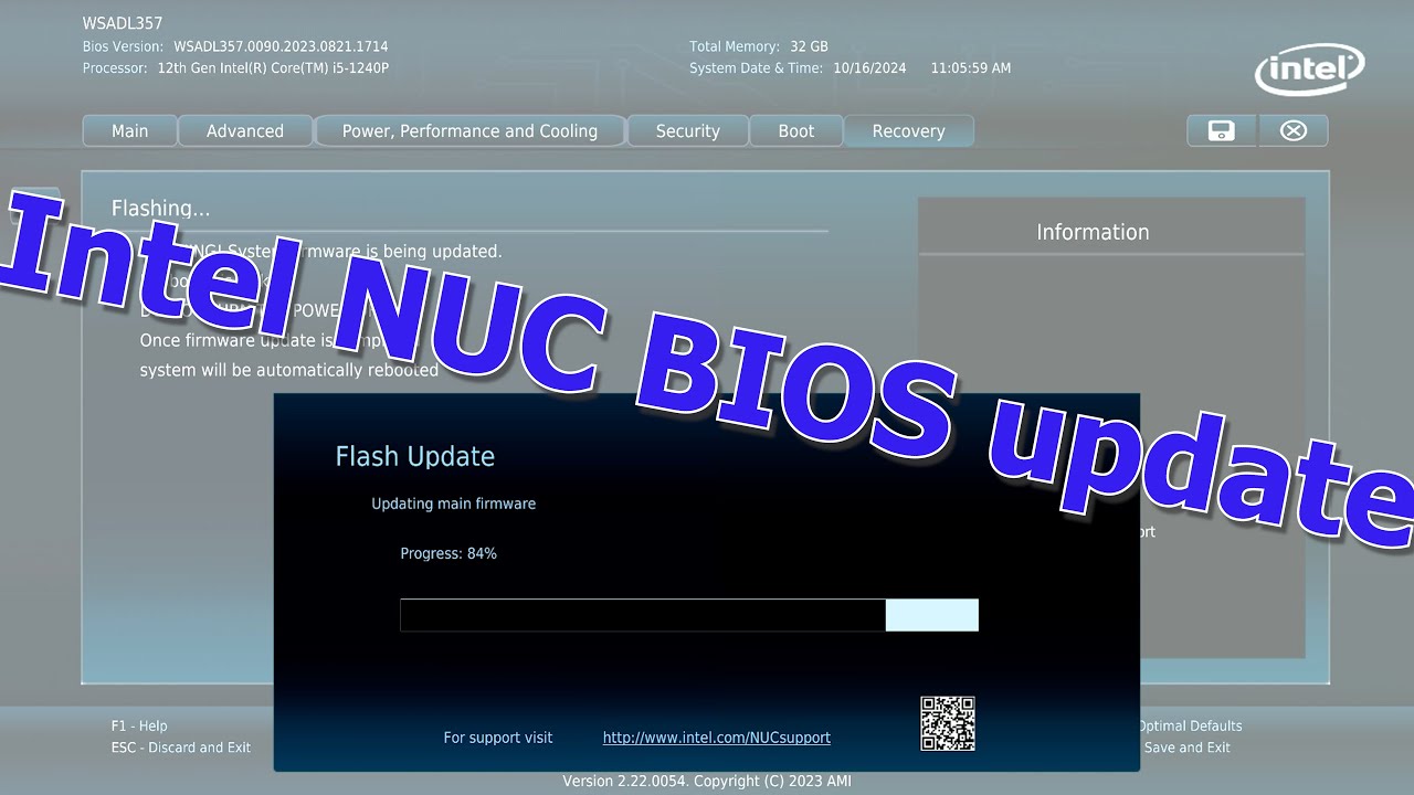 Intel NUC 12WSH Mini PC BIOS Update - YouTube