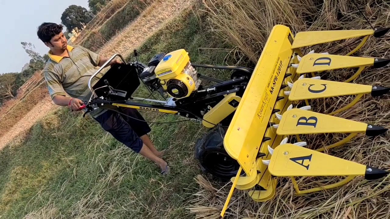 Paddy Harvester Self Propelled Reaper KK-SPR-1201P | Multi Crop Reaper ...