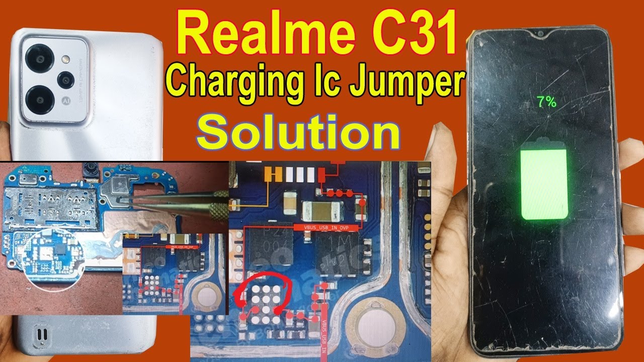 Realme C31 Charging Ovp Ic Jumper Solution | All Realme Model Charging ...
