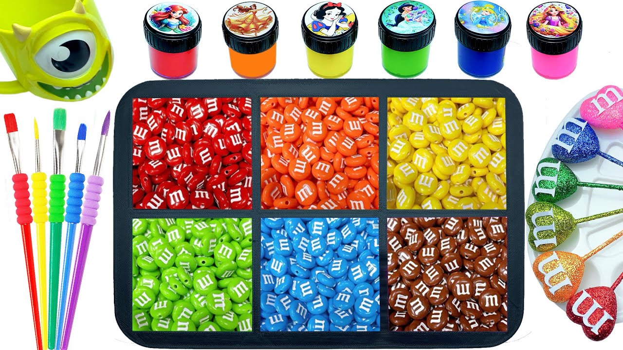 Satisfying Video l DIY How to make Rainbow SLIME From Mixing Color M&M ...