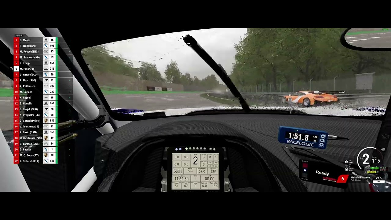 ACC Rain and Spray at Monza - YouTube
