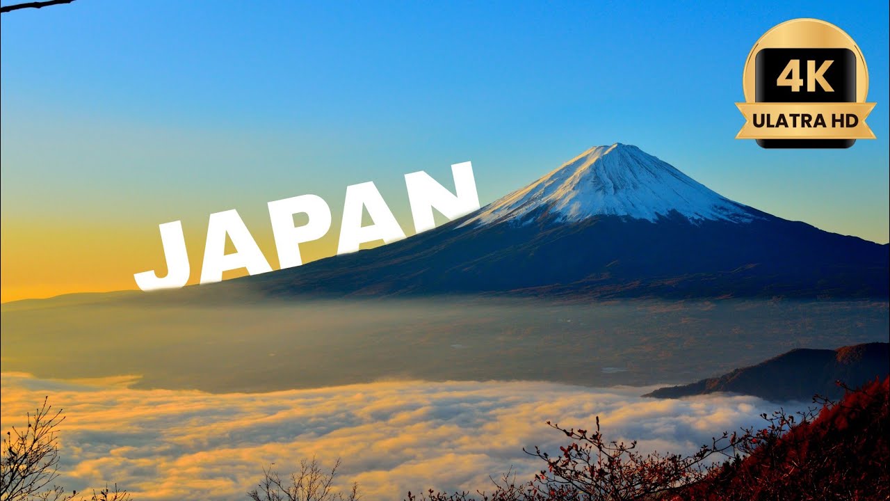 JAPAN, Flying over japan ( 4K ULTRA ) Relaxing Life music - YouTube