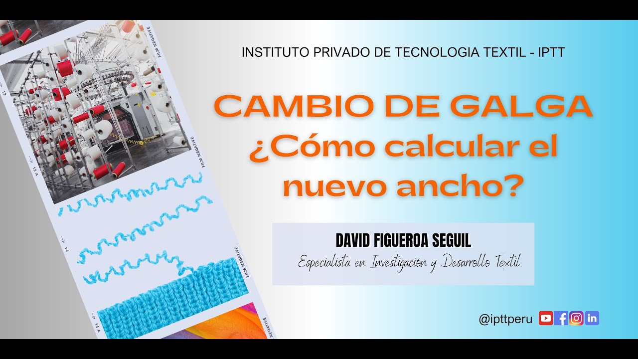 CAMBIO DE GALGA ¿COMO CALCULAR EL NUEVO ANCHO DEL TEJIDO? - YouTube