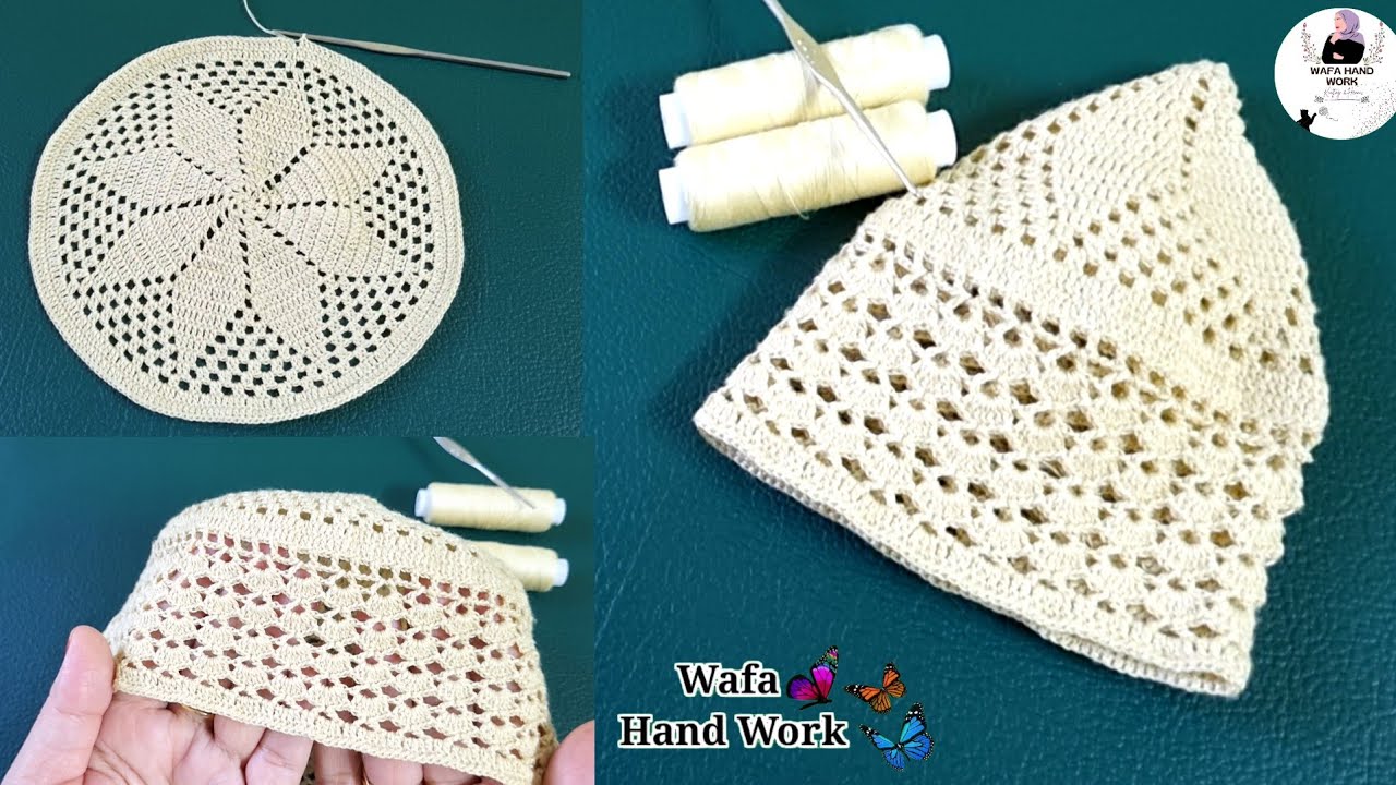 New Design🧢 Crochet Prayer Cap for Beginners | Namaz ki Topi Banane Ka ...
