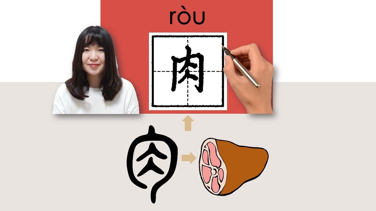 #newhsk1 _肉/rou/(meat, flesh)How to Pronounce/Memorize/Write Chinese ...