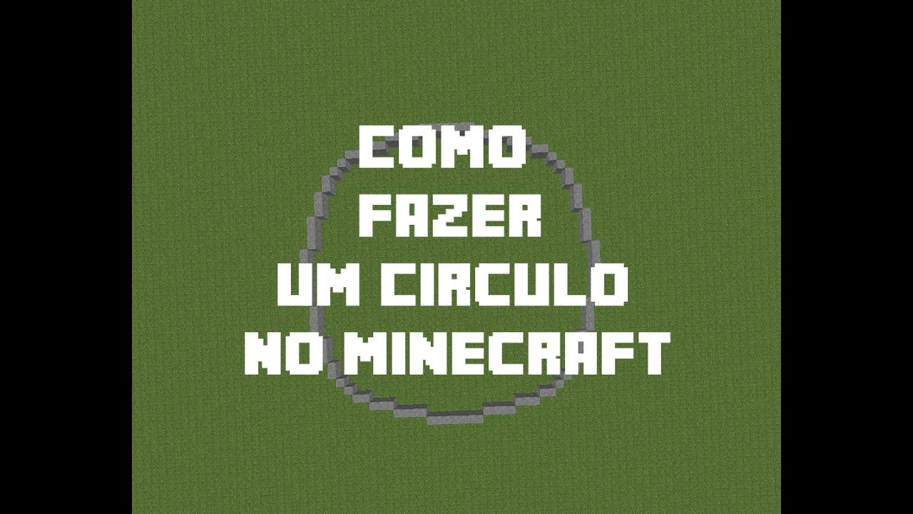 Tutorial: Como Fazer Um Circulo No Minecraft. - YouTube