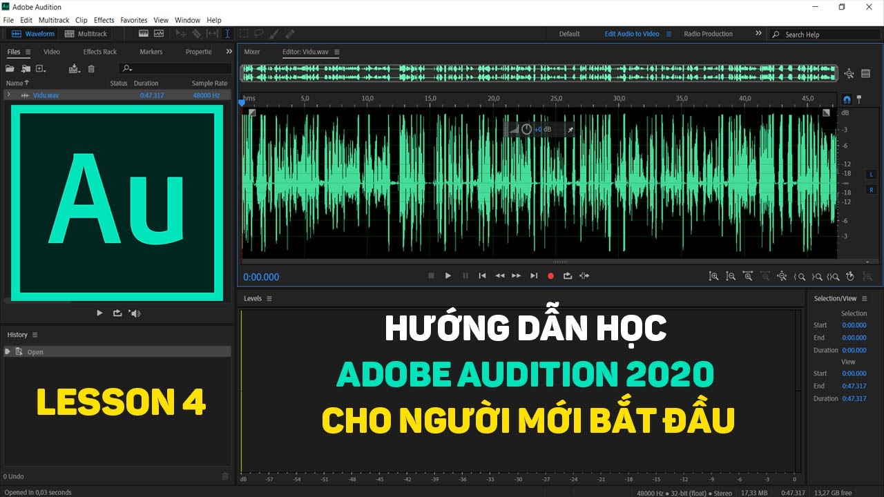 Lesson 4: Hướng dẫn chỉnh sửa Audio file xem dạng sóng trong Adobe ...