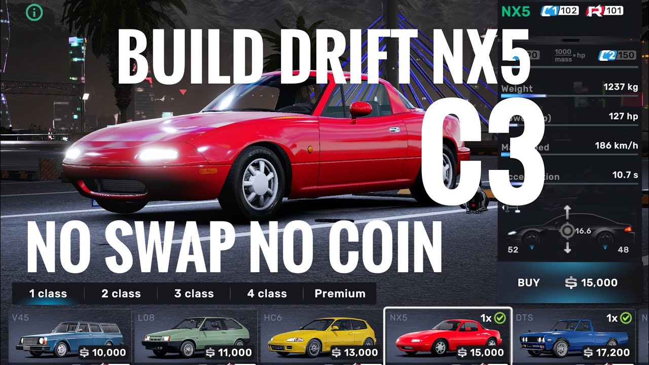 Build Drift NX5 (Mazda Miata MX-5) C3 CarX Street 1.7.0 - YouTube