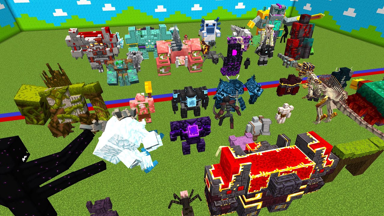 All Bosses Battle [Minecraft Mob Battle] - YouTube