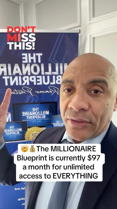 🤯💰The MILLIONAIRE Blueprint is currently $97 a month for unlimited access to EVERYTHING - YouTube
