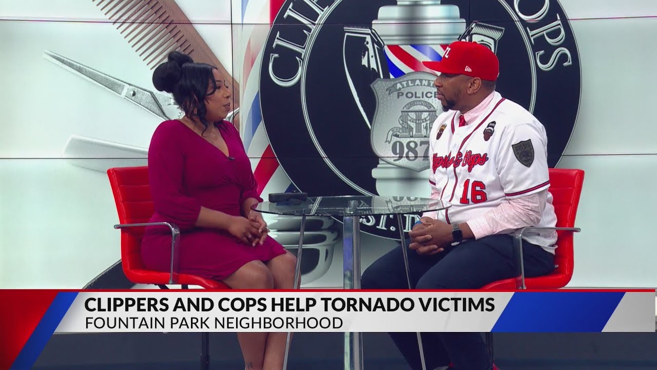Clippers and Cops provides support for tornado victims - YouTube