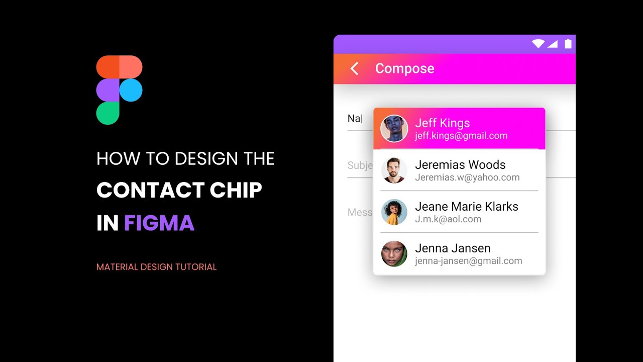 How to Design the Contact Chip in Figma #MaterialDesign - YouTube