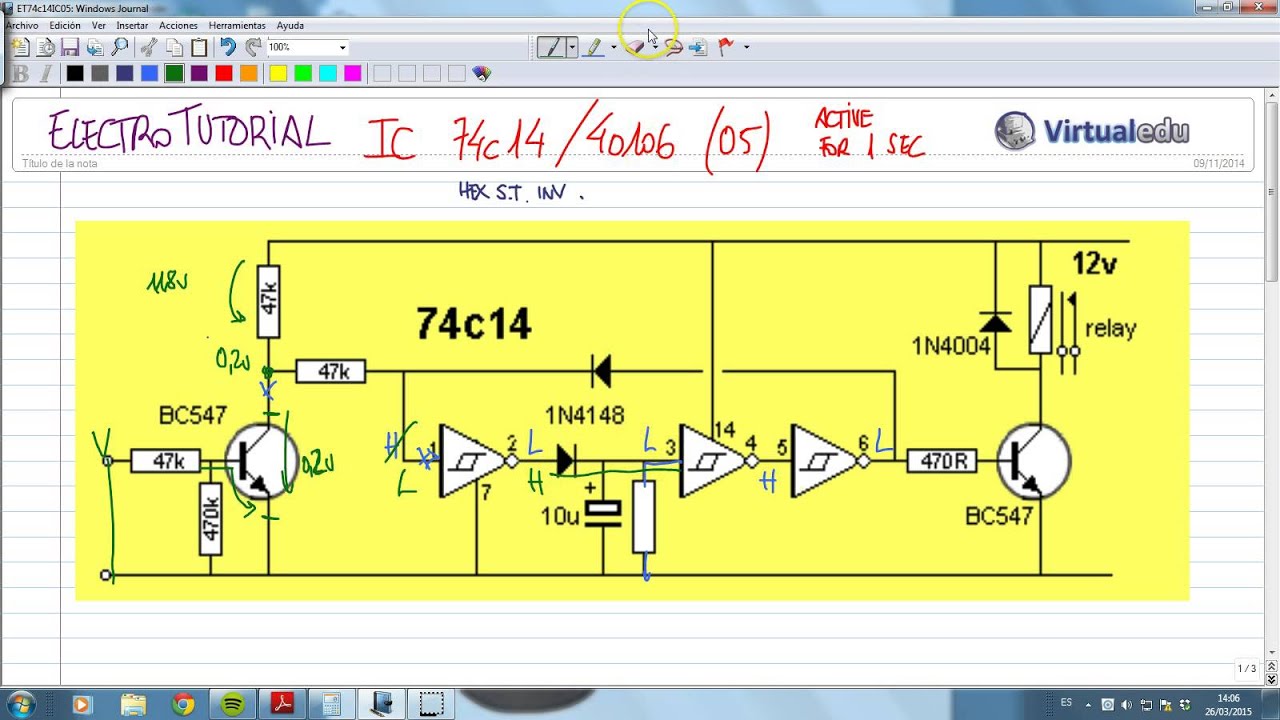 ElectroTutorial 731 IC 74c14 / 40106 (05) - YouTube
