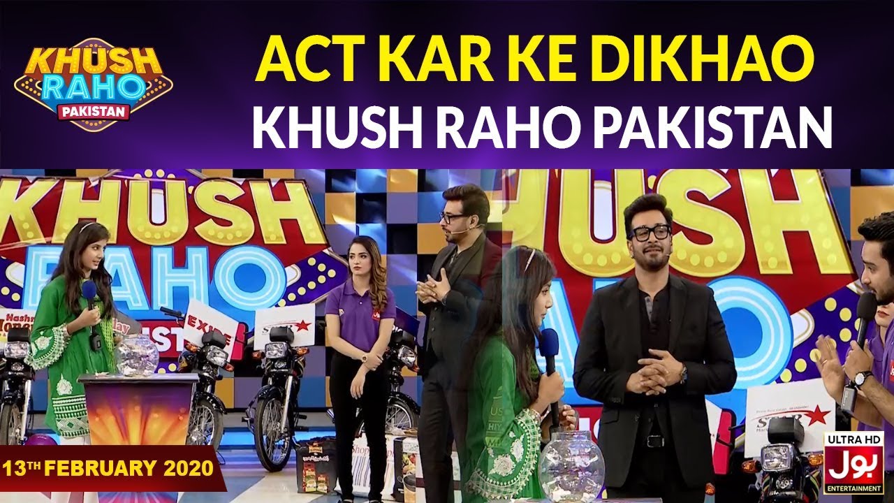 Act Kar Ke Dikhao Game In Khush Raho Pakistan | 13th February 2020 ...