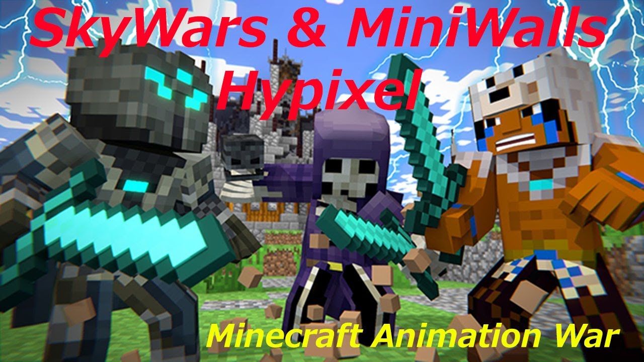 ANIMATION MINECRAFT SKYWARS - MINI WALLS MINECRAFT - YouTube