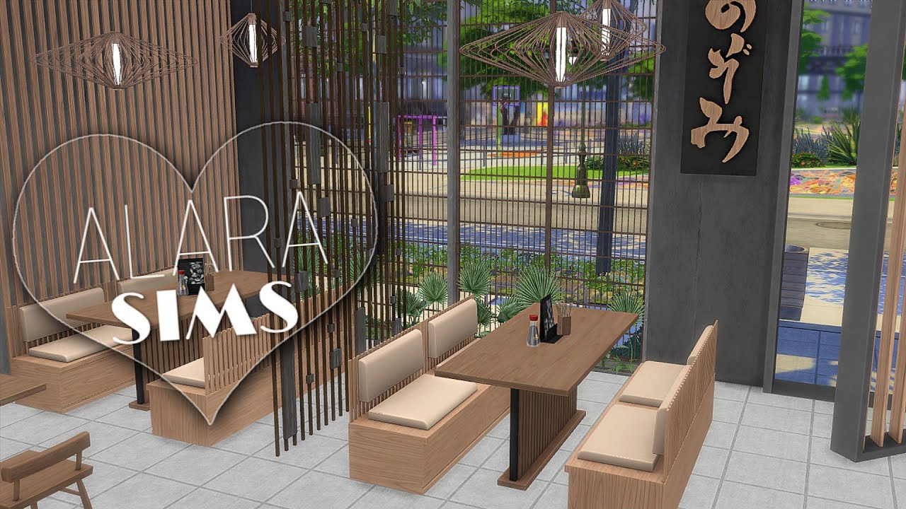 SUSHI RESTAURANT ‖ СУШІ РЕСТОРАН ‖ The Sims 4 ‖ + CC Speed Build ...