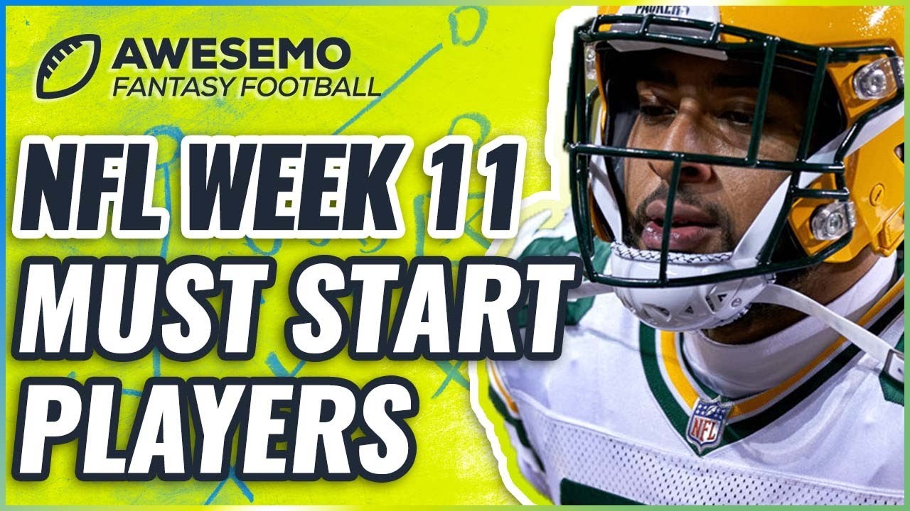 MUST START and SIT Players For Week 11 | Fantasy Football 2021 - YouTube