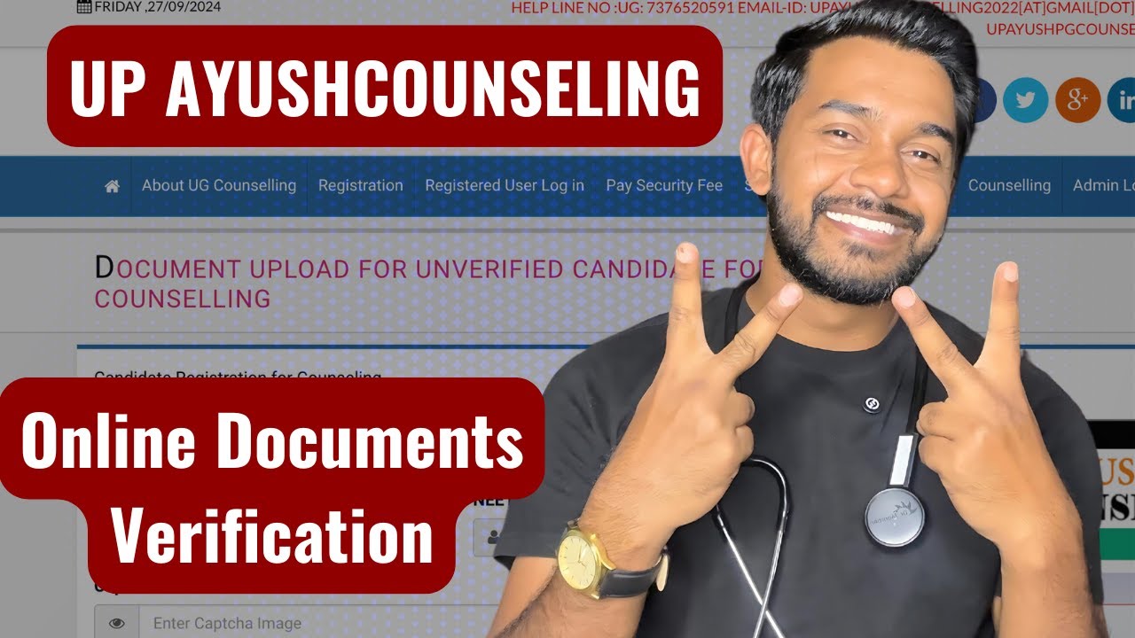 online document verification | up ayush counselling - YouTube