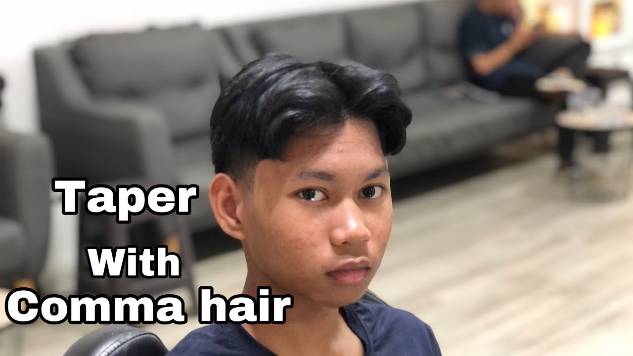 💈TAPER WITH COMMA HAIR || The best korean hairstyle | Easy step by step ...
