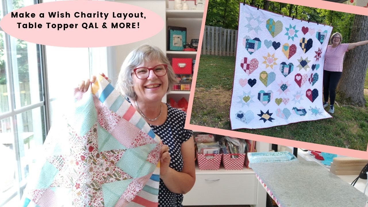 Make a Wish Charity Layout, Table Topper QAL & More! - YouTube