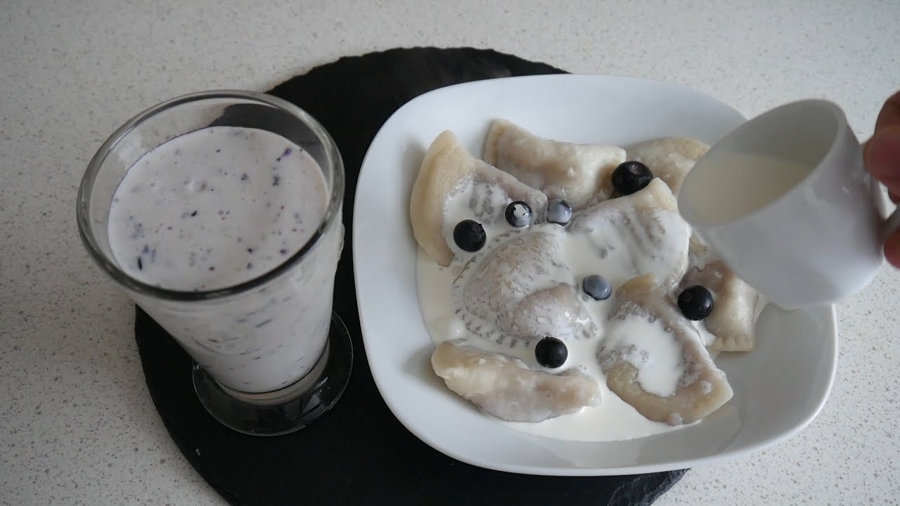 Polish Food Taste Test | Blueberry Pierogi & Blueberry Kefir | Food ...