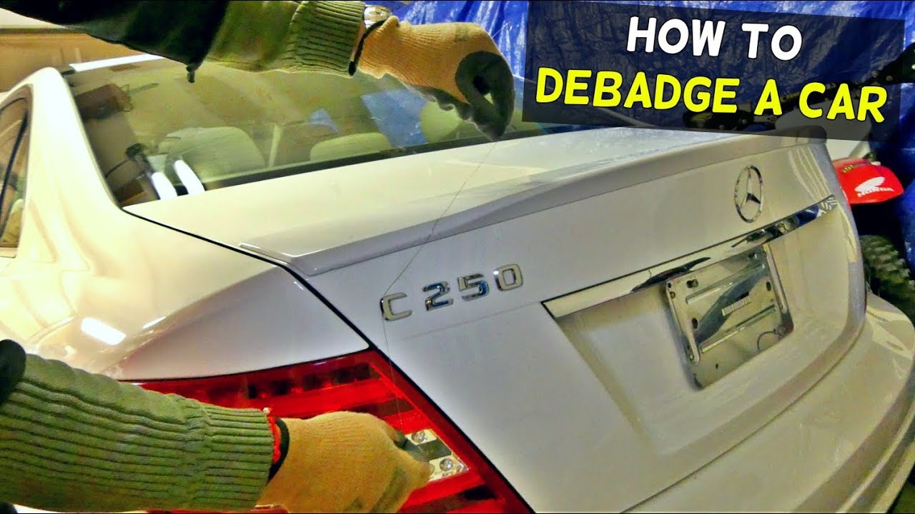 HOW TO DEBADGE A CAR - YouTube