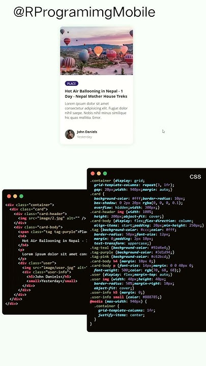 balloon Card hover effect || balloon card hover styles ||#html #css #card #hover #property # ...