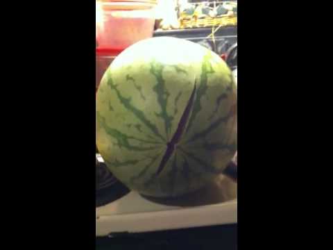 Cracking watermelon - YouTube