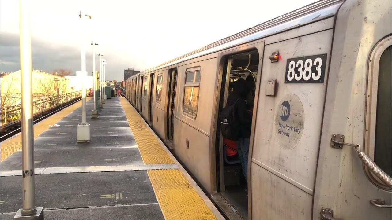 Queens bound R160A J train entering and leaving Cleveland Street - YouTube