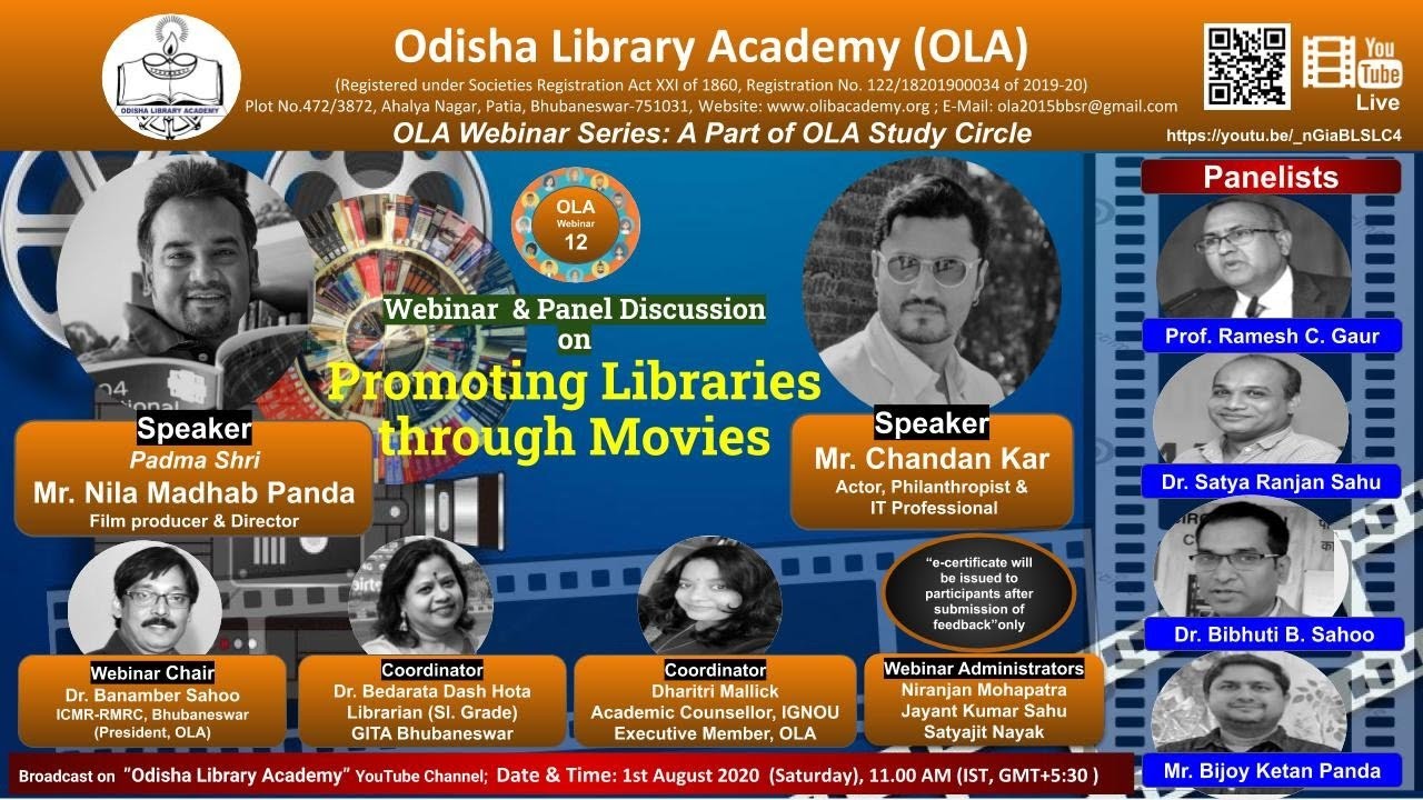 Webinar & Panel Discussion on “Promoting Libraries through Movies ...
