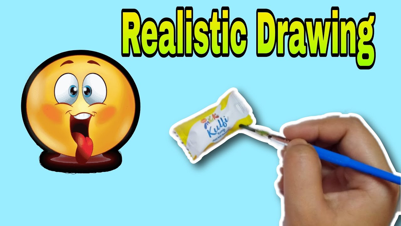 Try to draw Realistic Candy 🍬🍭।।How to draw Realistic drawing step by ...