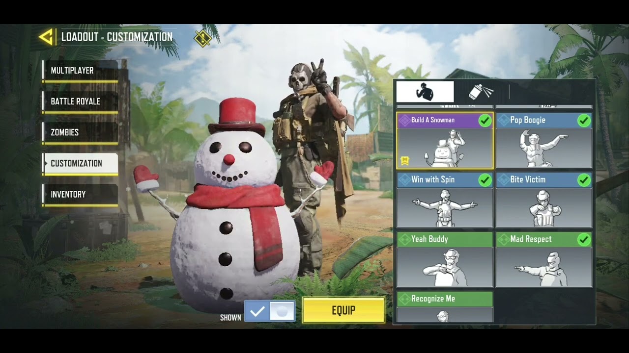 COD Mobile - Emote - Build a Snowman (Ghost - Jawbone skin) - YouTube