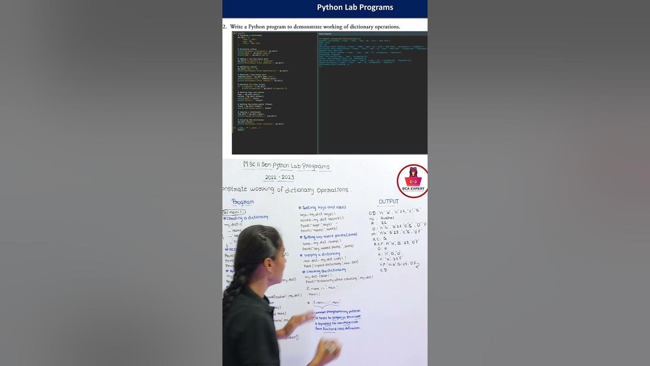 "Code Unveiled: Dry Run of Dictionary Operations in Python Programs" ಕನ್ನಡ ದಲ್ಲಿ - YouTube