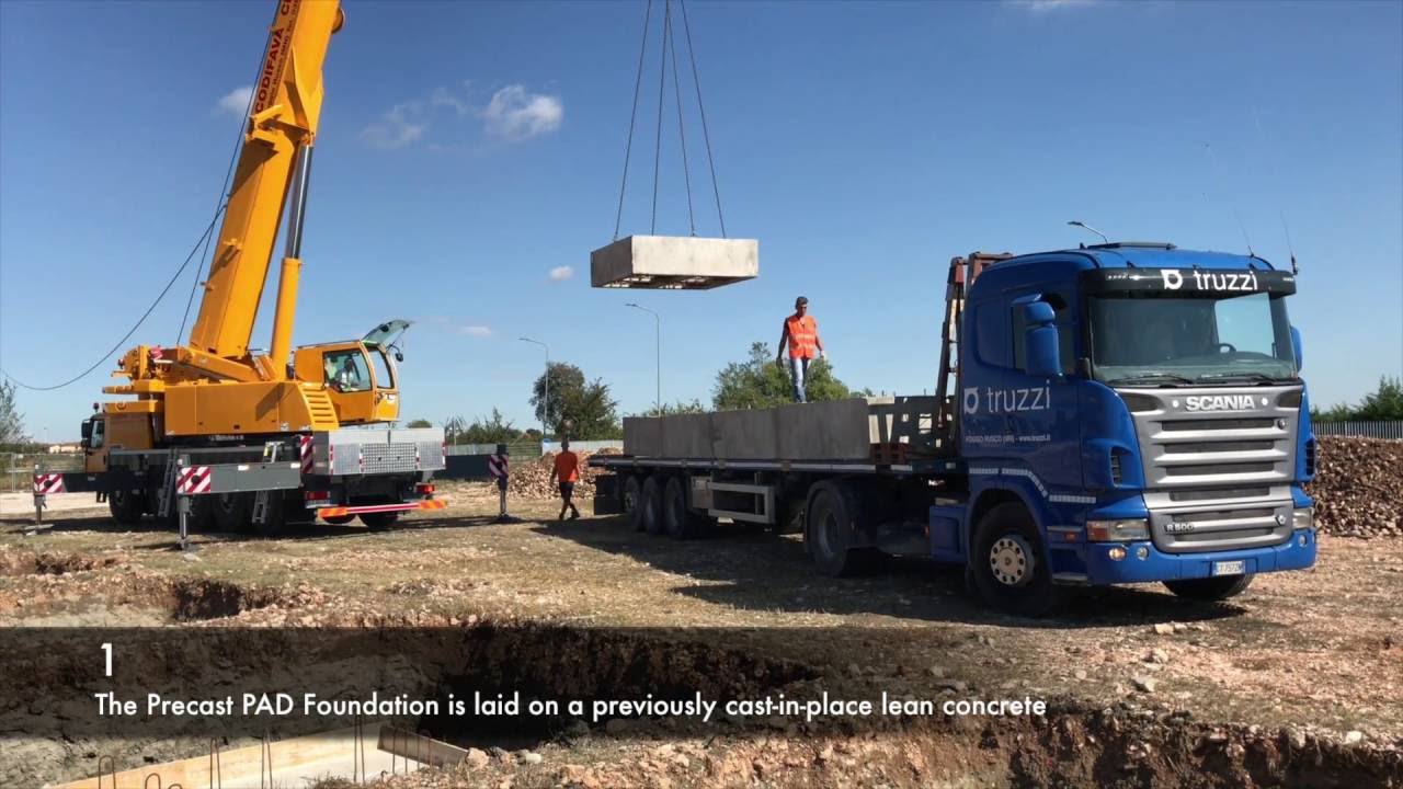 Precast PAD Foundation - Einzelfundament-Fertigteil - YouTube