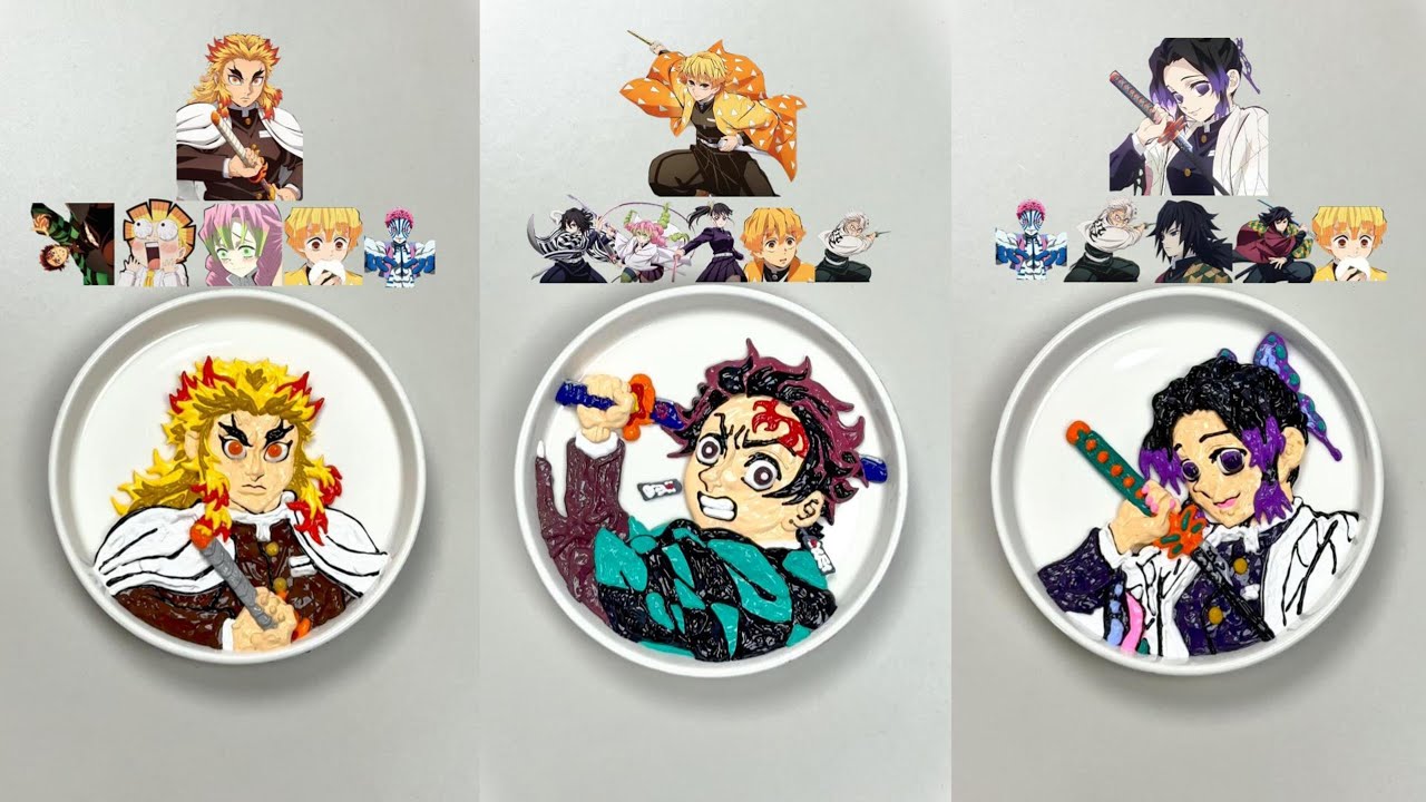 Demon Slayer Color Mixing Compilation | I Painted Every Character’s ...