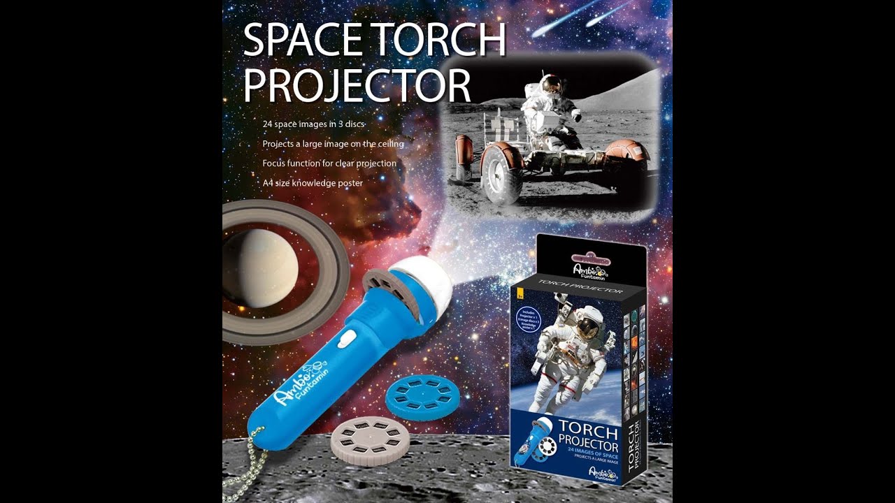Space Torch Projector with 24 Space Images, AF1011 - YouTube