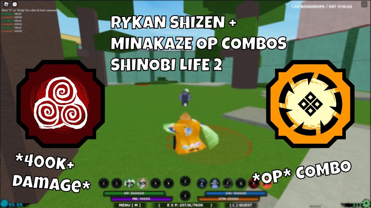 RYKAN SHIZEN REWORK + MINAKAZE OP COMBO!!! | Shinobi Life 2 Roblox ...