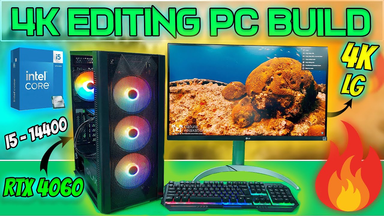 4K VIDEO EDITING FULL PC BUILD FOR "MOTO BLOGGER" | 4K 27" LG MONITOR ...
