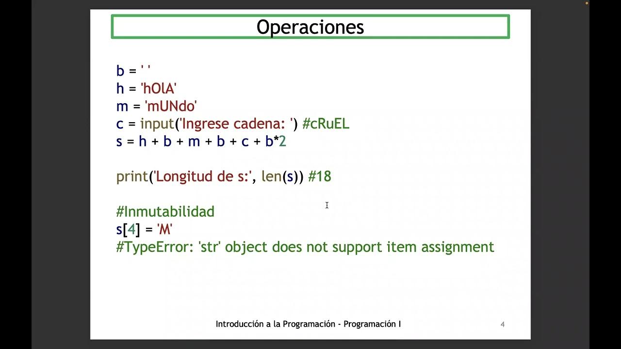 vídeo presentación - Cadenas (strings) - YouTube