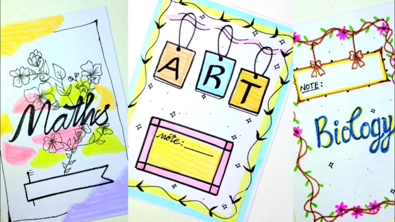 Beautiful Front Page designs For Notebooks & Projects /different ...