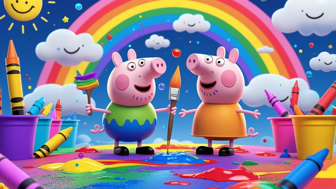 🥰 Peppa Pig ki Rangon ki Duniya #PeppaPigStory #ToyStory #KidsToys # ...