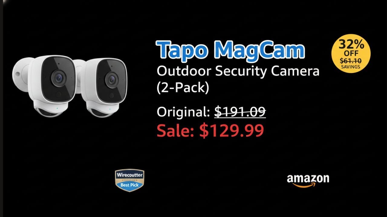 Tapo MagCam 2-Pack Security Camera Sale | 32% OFF Amazon Limited Time ...