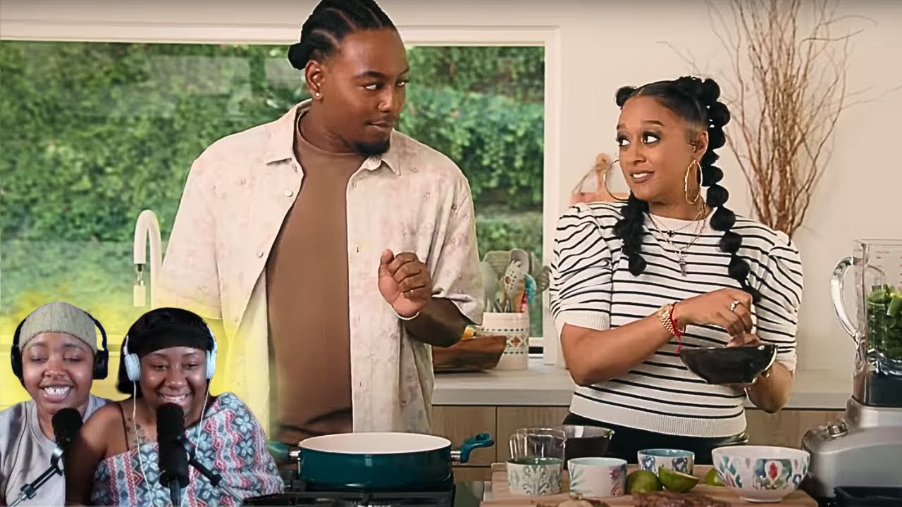 Tia Mowry Steak Cooking Challenge with Terrell Grice | REACTION - YouTube